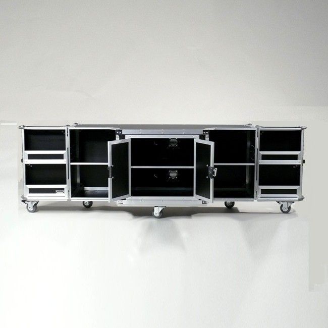 Multi-Media Case Black | FlightCase TV-Lowboard FabrikSchick